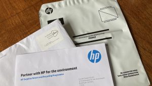 Thank you HP for the recycling inkjet cartridge envelopes.
